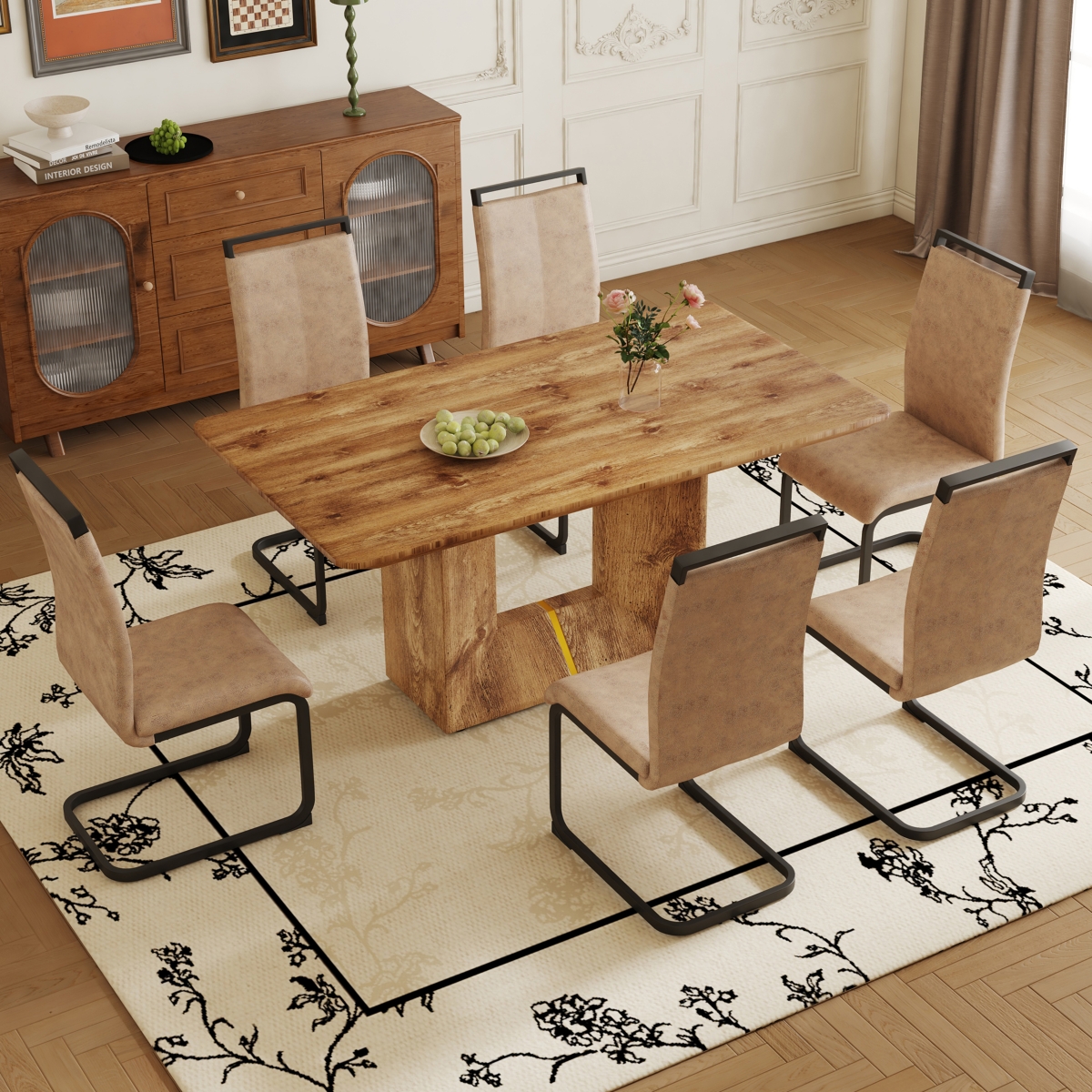 Click here for Streamdale Furniture Table and chair set. Modern d... prices