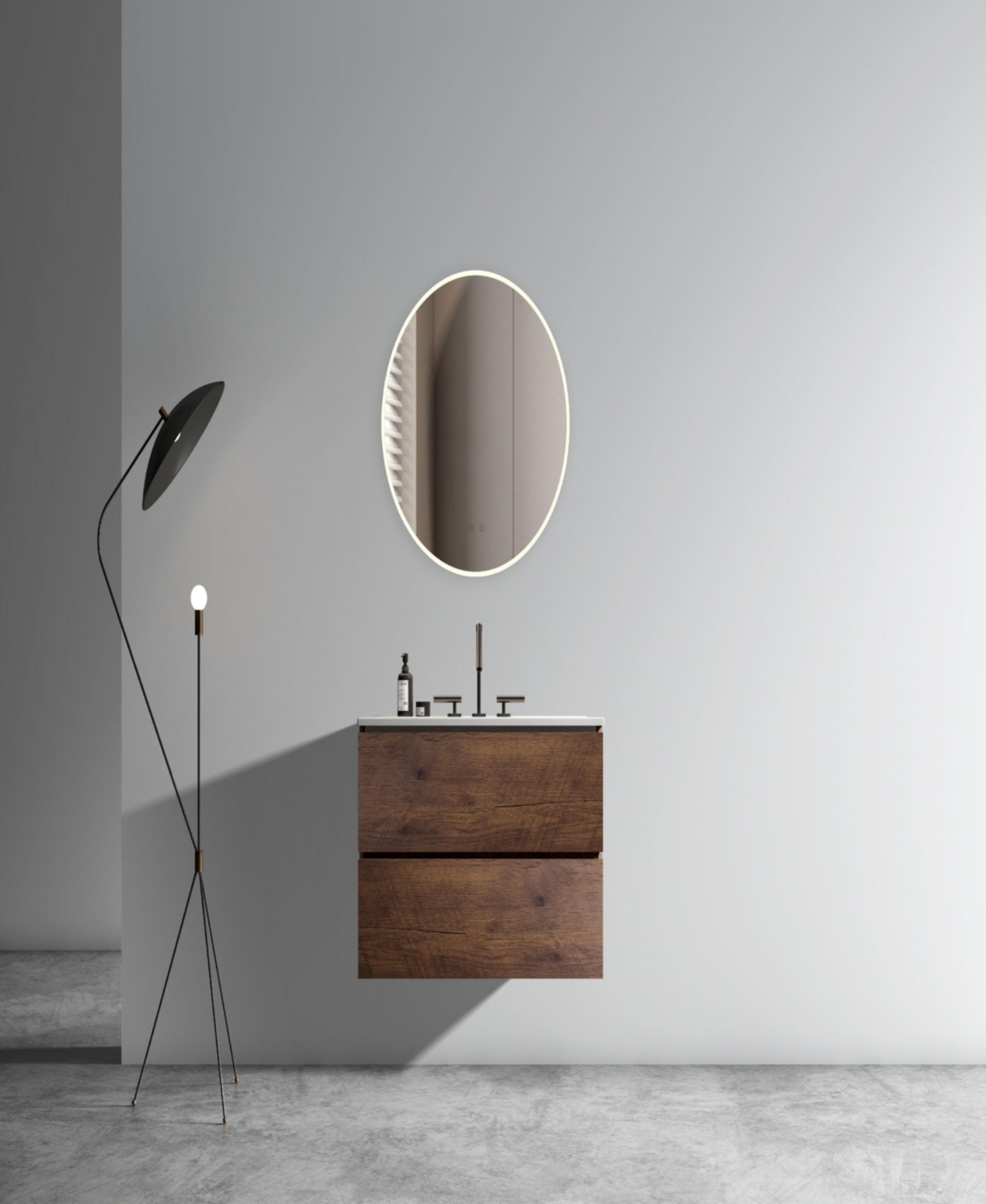 Click here for Simplie Fun Wall Mount 30 Walnut Bathroom Vanity w... prices