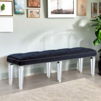 Streamdale Furniture Varian Bench& Mirrored - Macy's