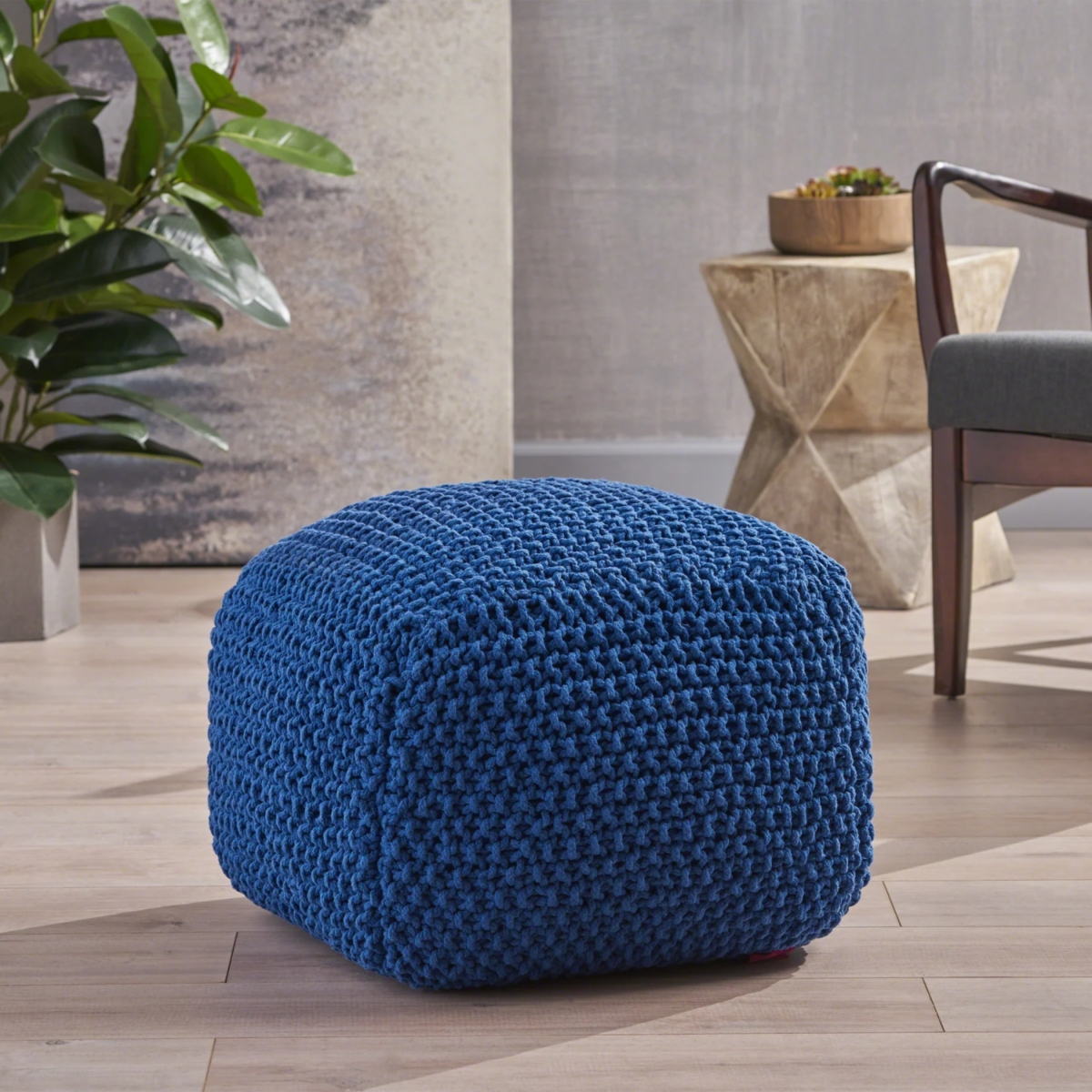 Click here for Streamdale Furniture Pim Knitted Cotton Pouf Cube... prices
