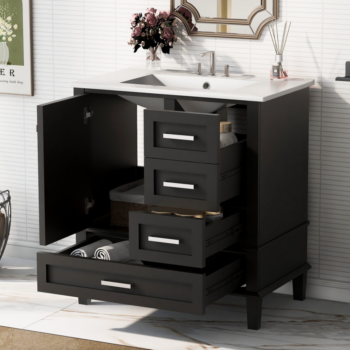 Click here for 30" Bathroom Vanity  Modern Bathroom Cabinet... prices