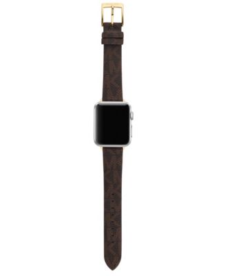 Michael Kors Brown PVC Strap for Apple Watch, 38-45mm - Macy's