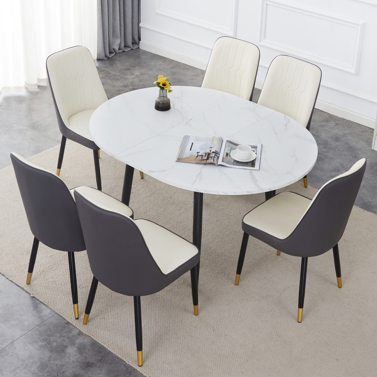 Click here for Streamdale Furniture Table and chair set.Modern Ex... prices