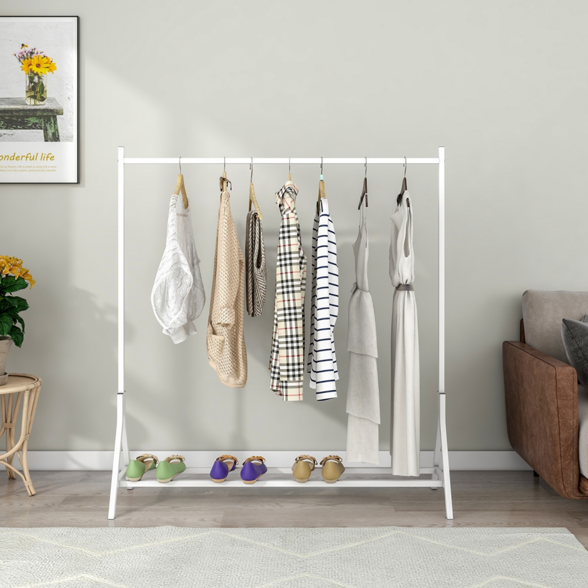 Click here for Simplie Fun Garment Rack Freestanding Hanger Multi... prices