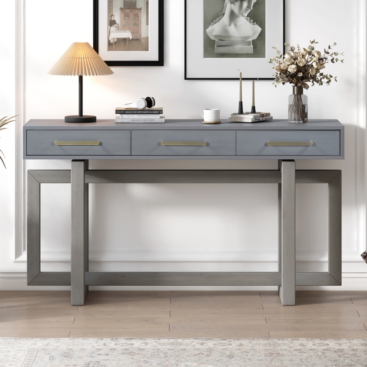 Click here for Streamdale Elegant 3-Drawer Console Table for Entr... prices