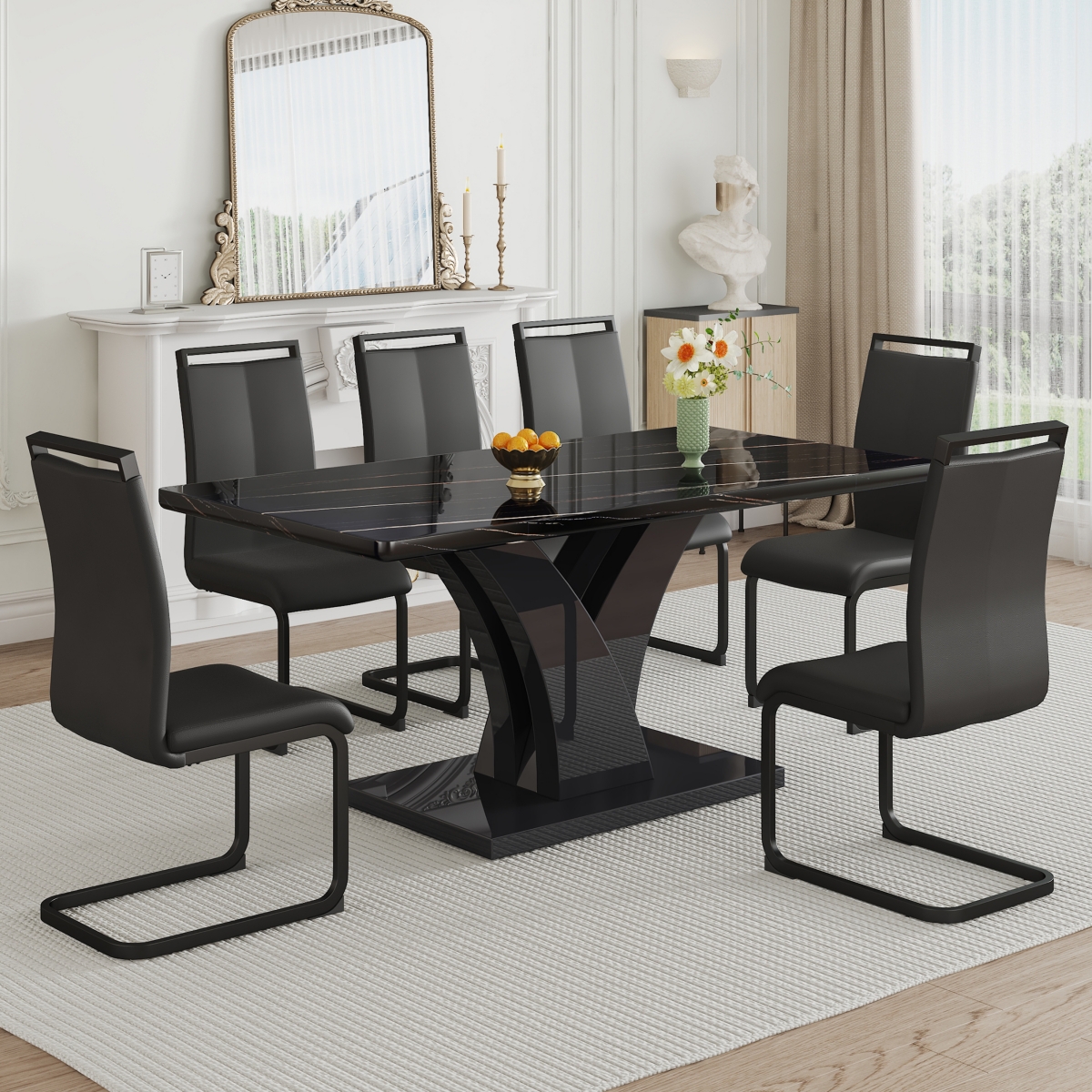 Click here for Streamdale Furniture Table and chair set  modern d... prices