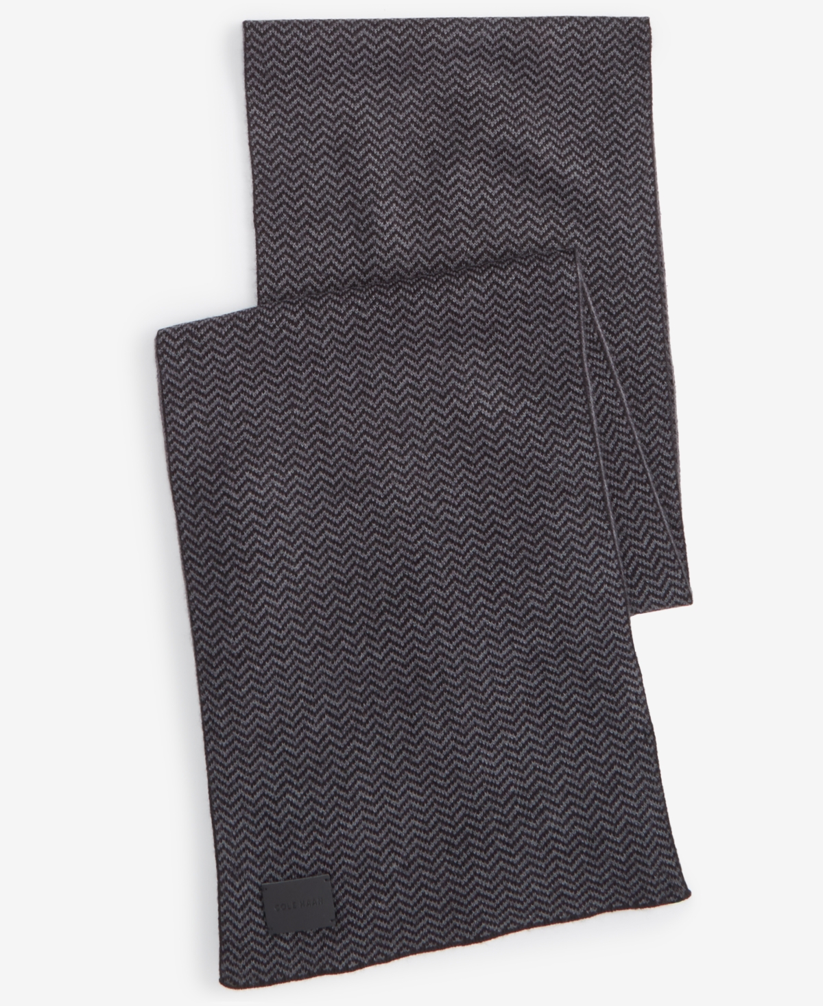Click here for Cole Haan Mens Herringbone Scarf - Black Multi prices