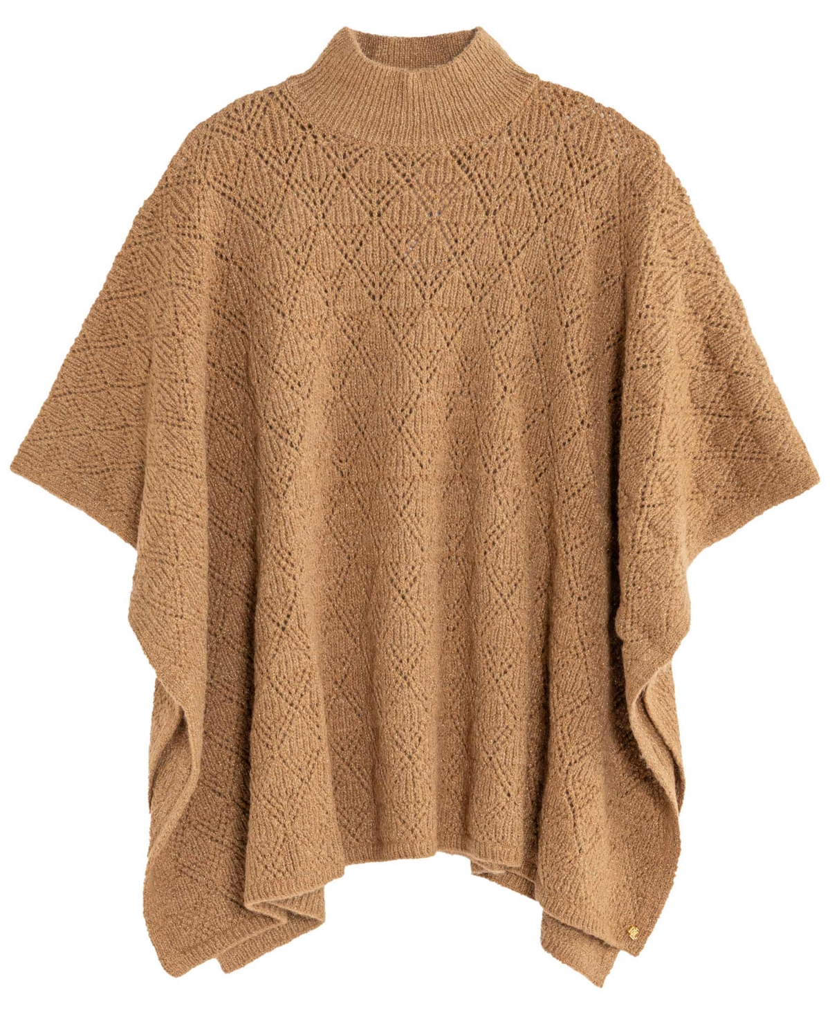 Ralph Lauren Pointelle Poncho In Honey Tan,wheat | ModeSens