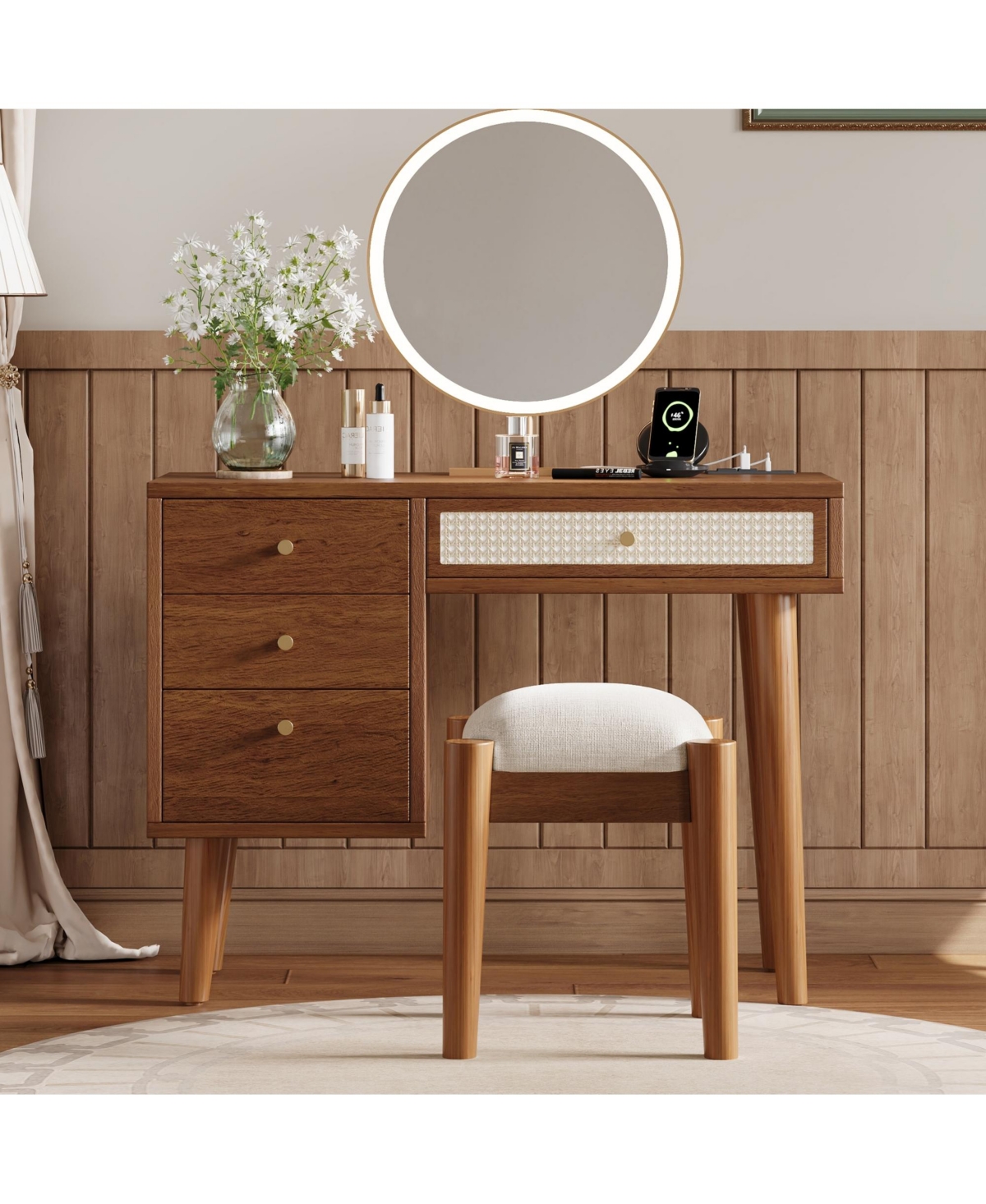 Click here for Streamdale Retro Bohemian Vanity Set with Charging... prices