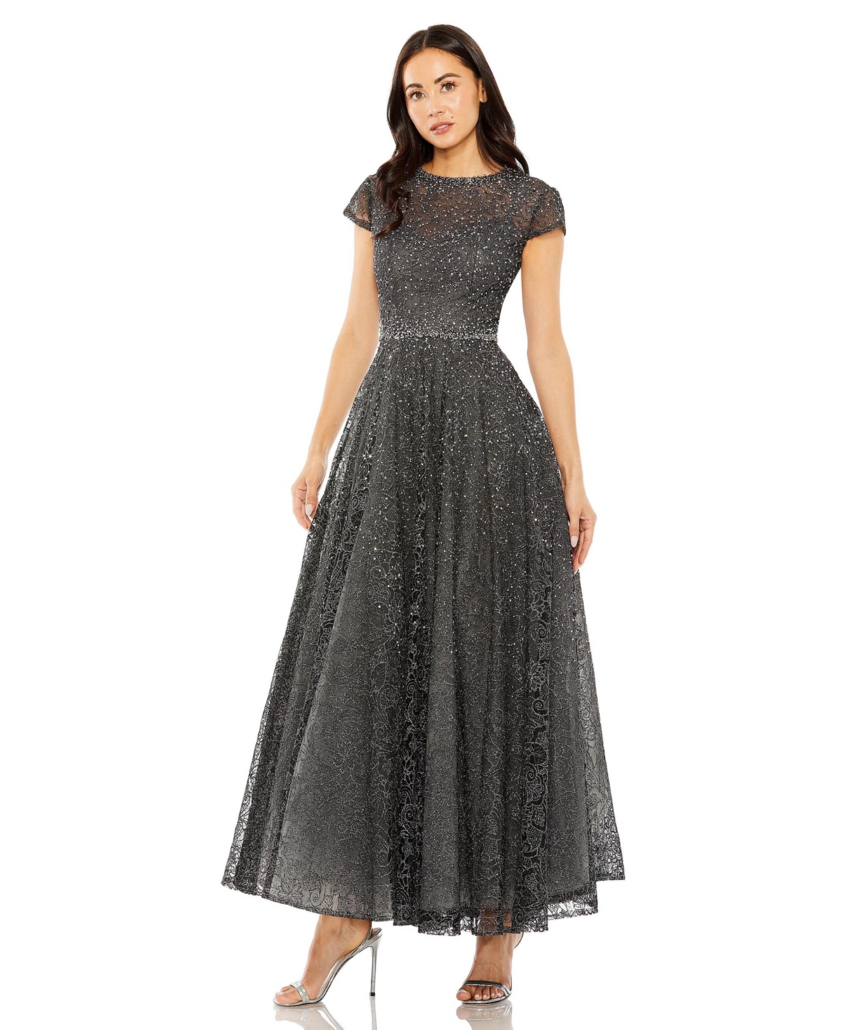 Click here for Mac Duggal Womens Embellished A Line Dress - Graph... prices