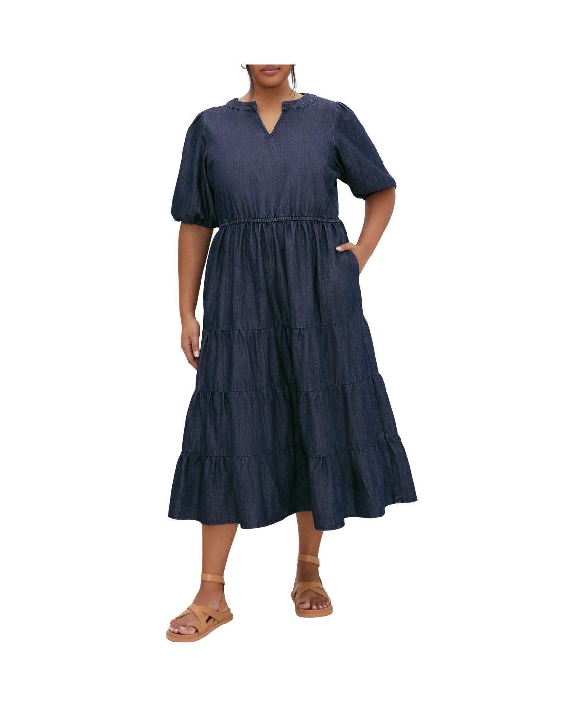 Click here for City Chic Plus Size August Dress - Dark denim prices