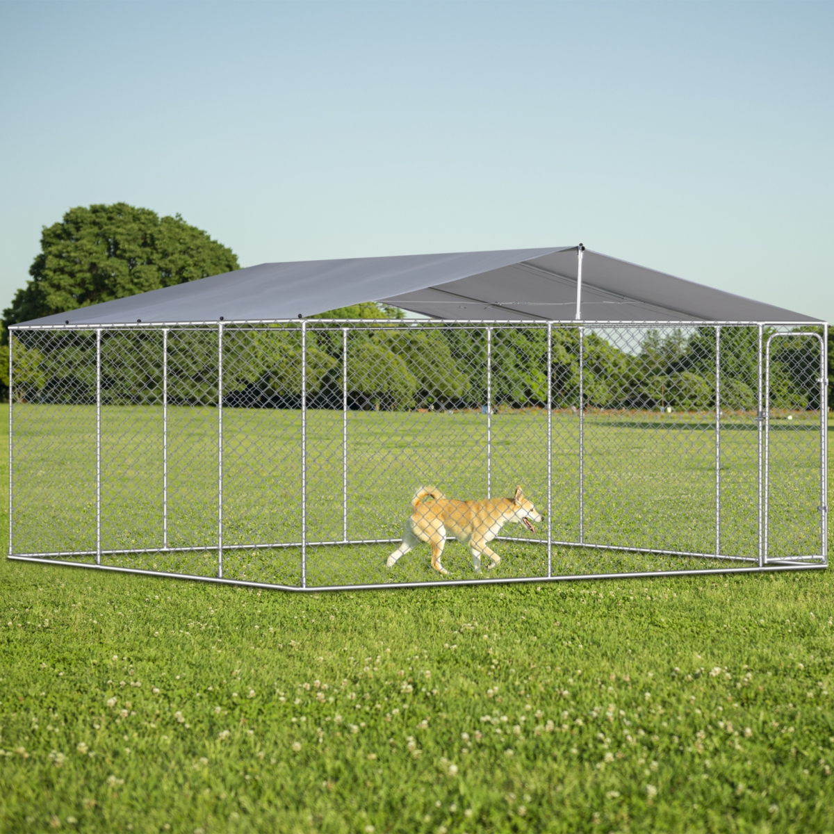 Click here for Dog Kennel Outdoor with Waterproof Canopy 181"... prices