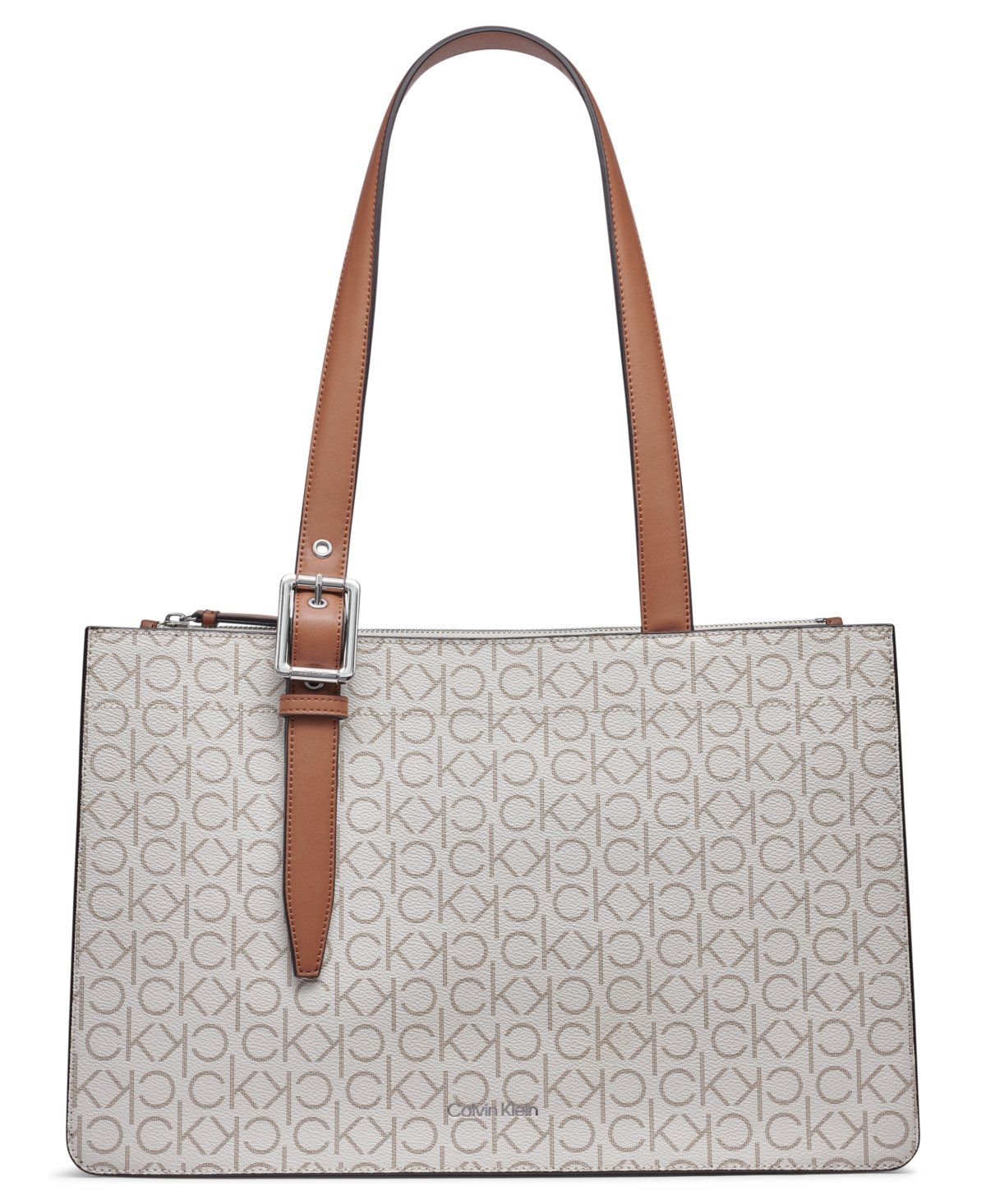 Click here for Calvin Klein Havana Signature Tote - Van Khk/Caram... prices