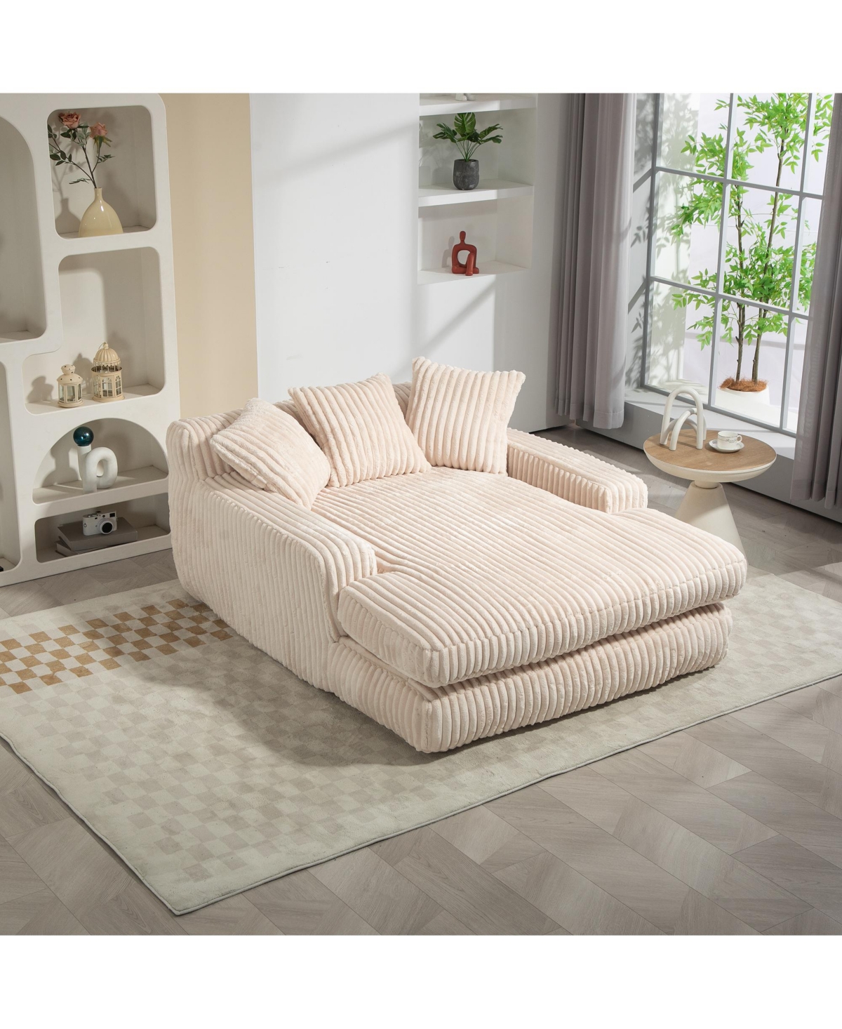 Click here for Streamdale Furniture Corduroy lazy sofa With 3 bac... prices