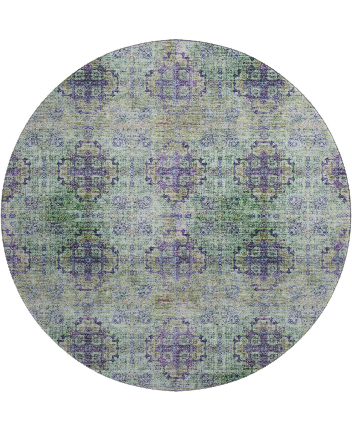 Click here for Dalyn Trevi Washable TV16 8x8 Round Area Rug - Pur... prices