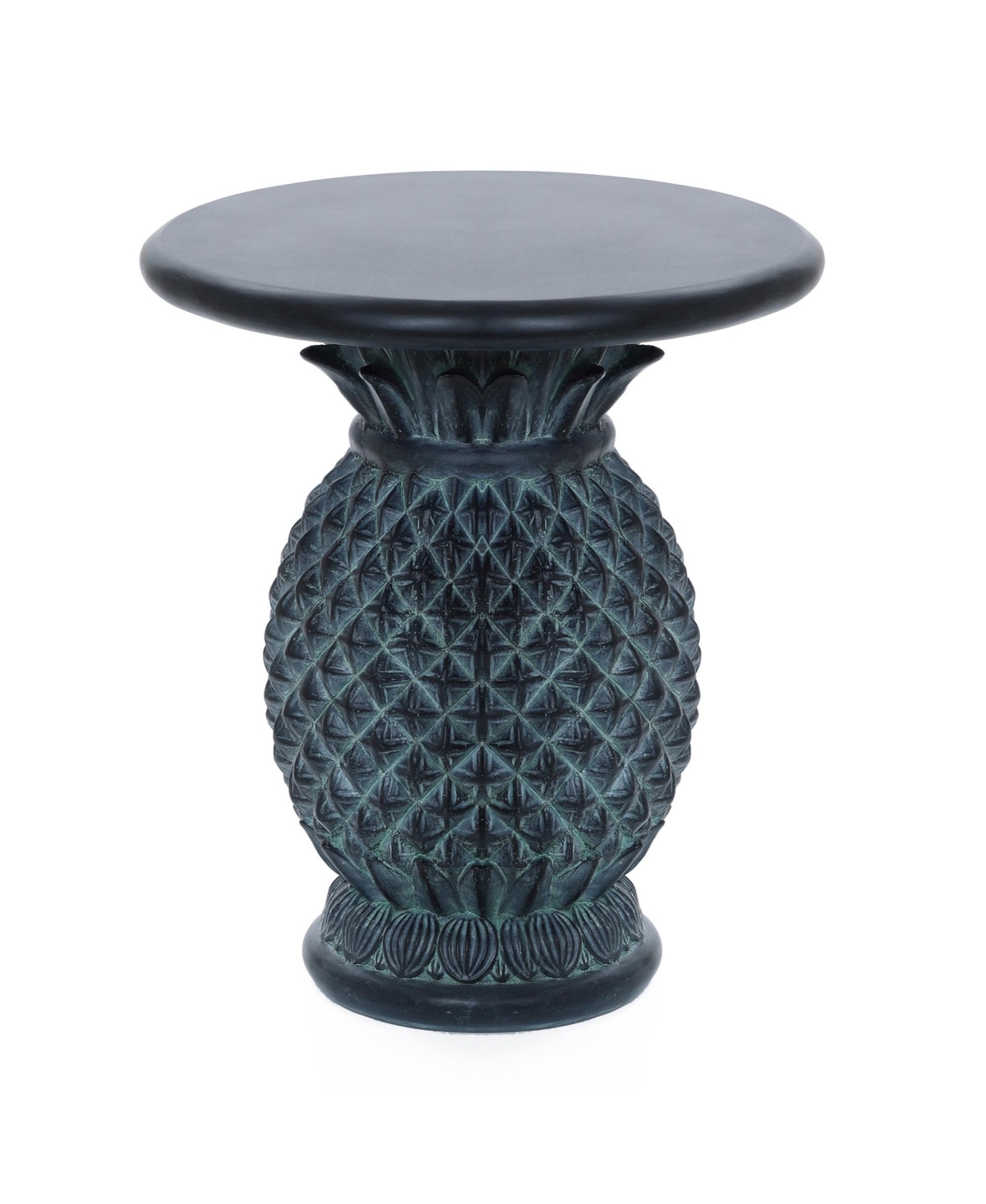 Click here for LuxenHome Patina Gray MgO Pineapple Outdoor Side T... prices