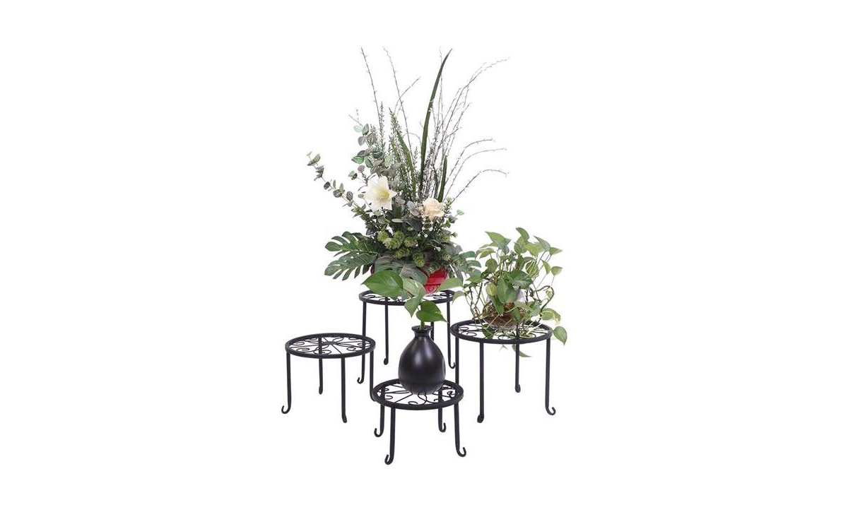 Click here for Slickblue 4-Tier Plant Shelves with Round Pattern... prices