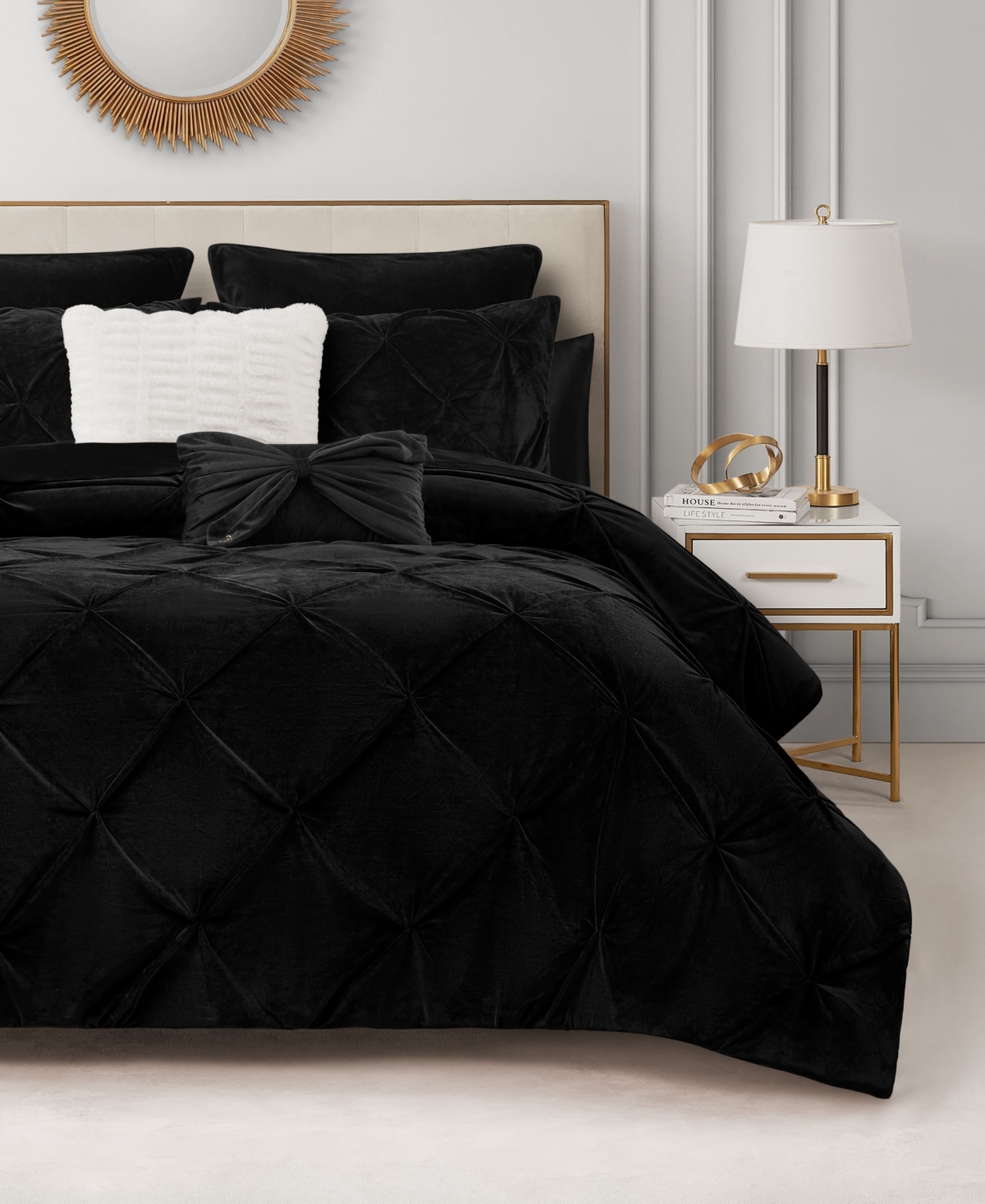 Click here for Juicy Couture Kiss Pleat Plush 7-Pc. Comforter Set... prices