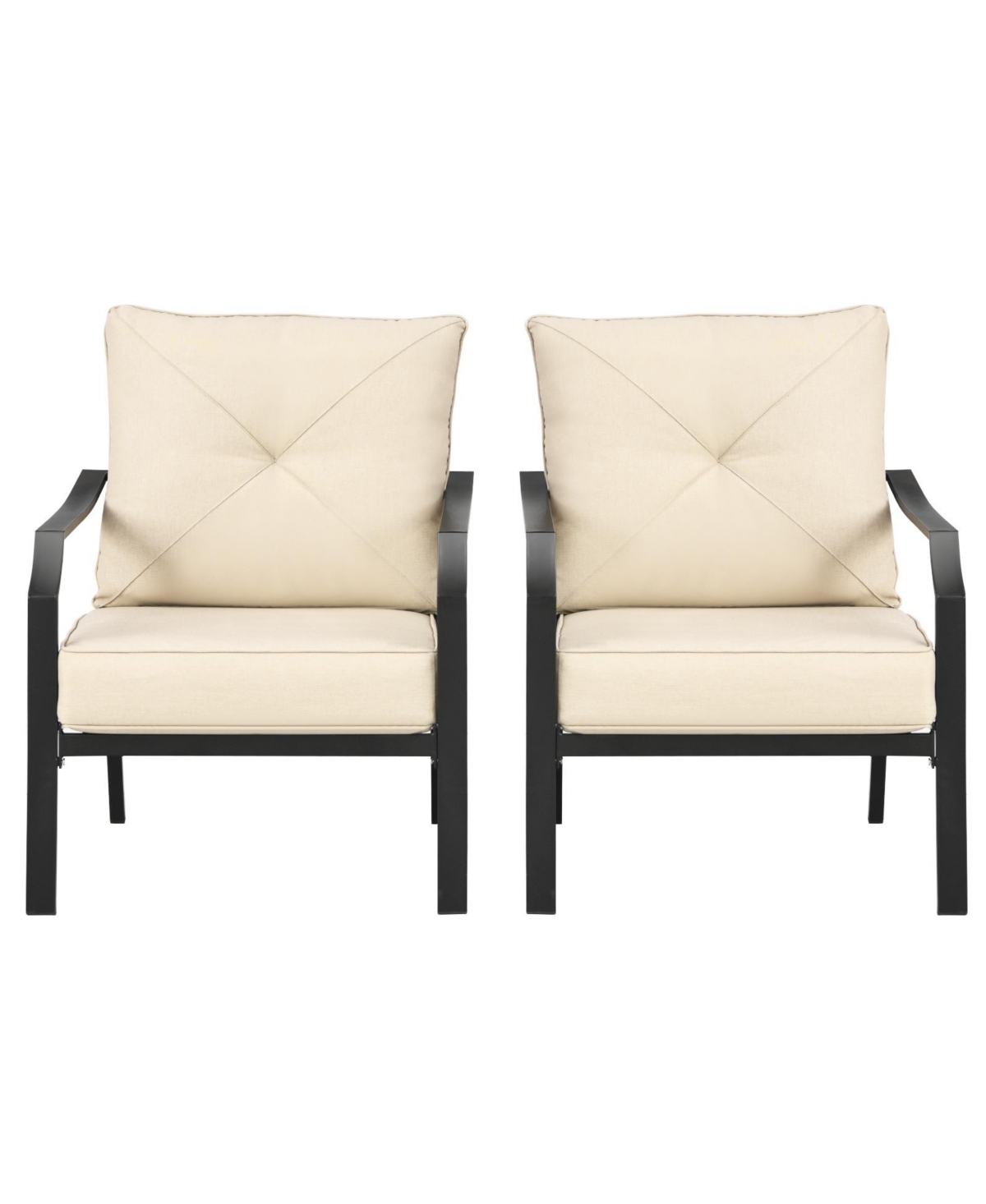 Click here for Sugift 2 Pieces Patio Dining Set with Padded Cushi... prices