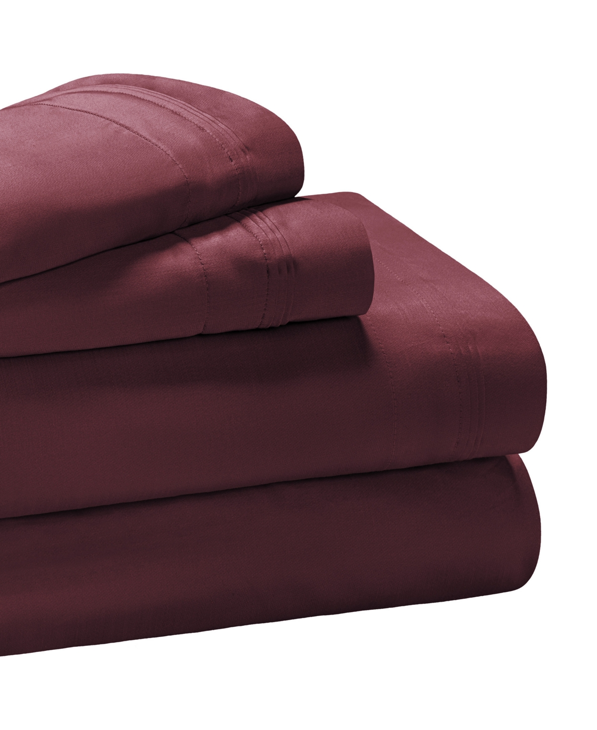 Superior Egyptian Cotton 650 Thread Count Solid Deep Pocket Sheet Set  Queen - Plum