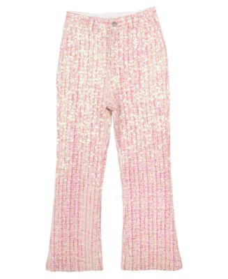 Stella 88 Big Girls Sequin Tweed Flare Pant - Macy's