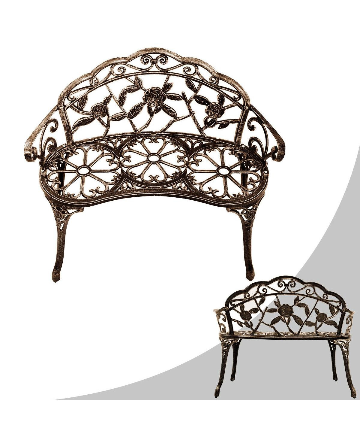 Click here for Sugift Aluminum Patio Outdoor Garden Bench Chair L... prices