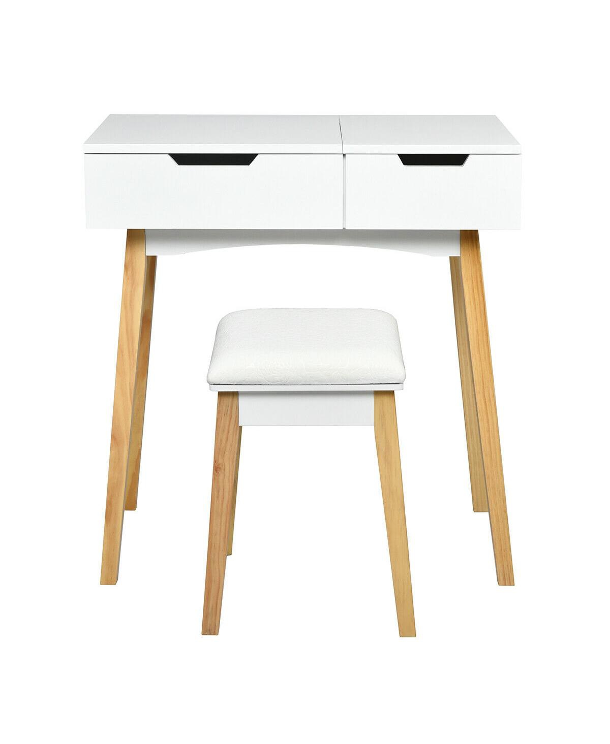 Click here for Sugift Wooden Vanity Table with Flip Top Mirror an... prices