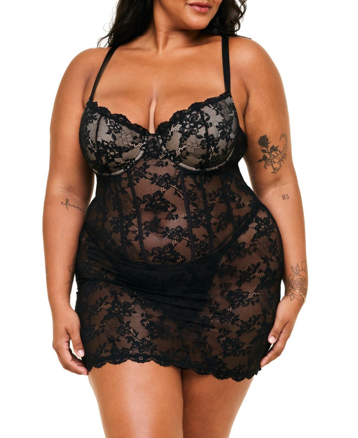 Click here for Adore Me Plus Size Brielle Babydoll & G-String Set... prices