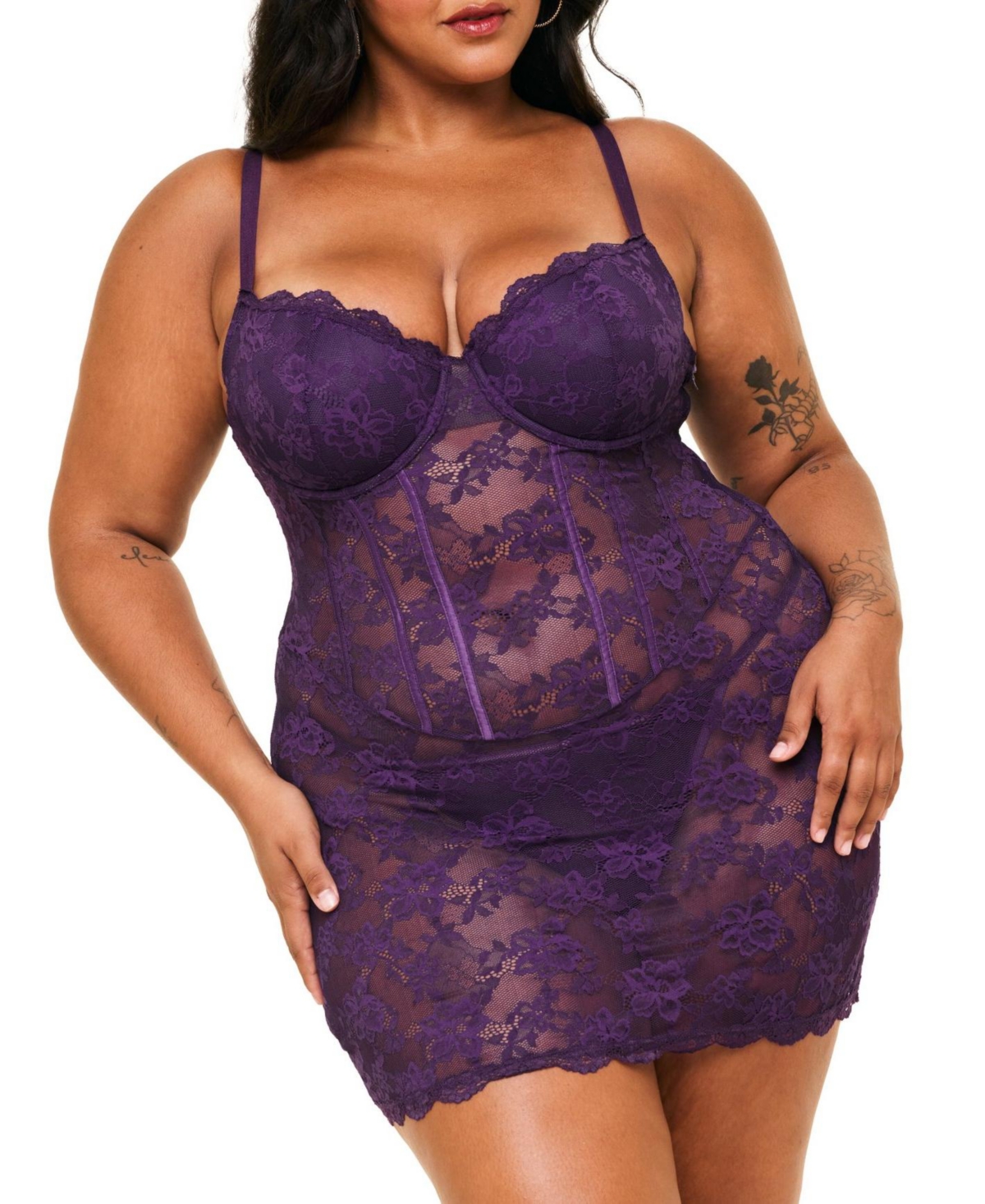 Click here for Adore Me Plus Size Brielle Babydoll & G-String Set... prices