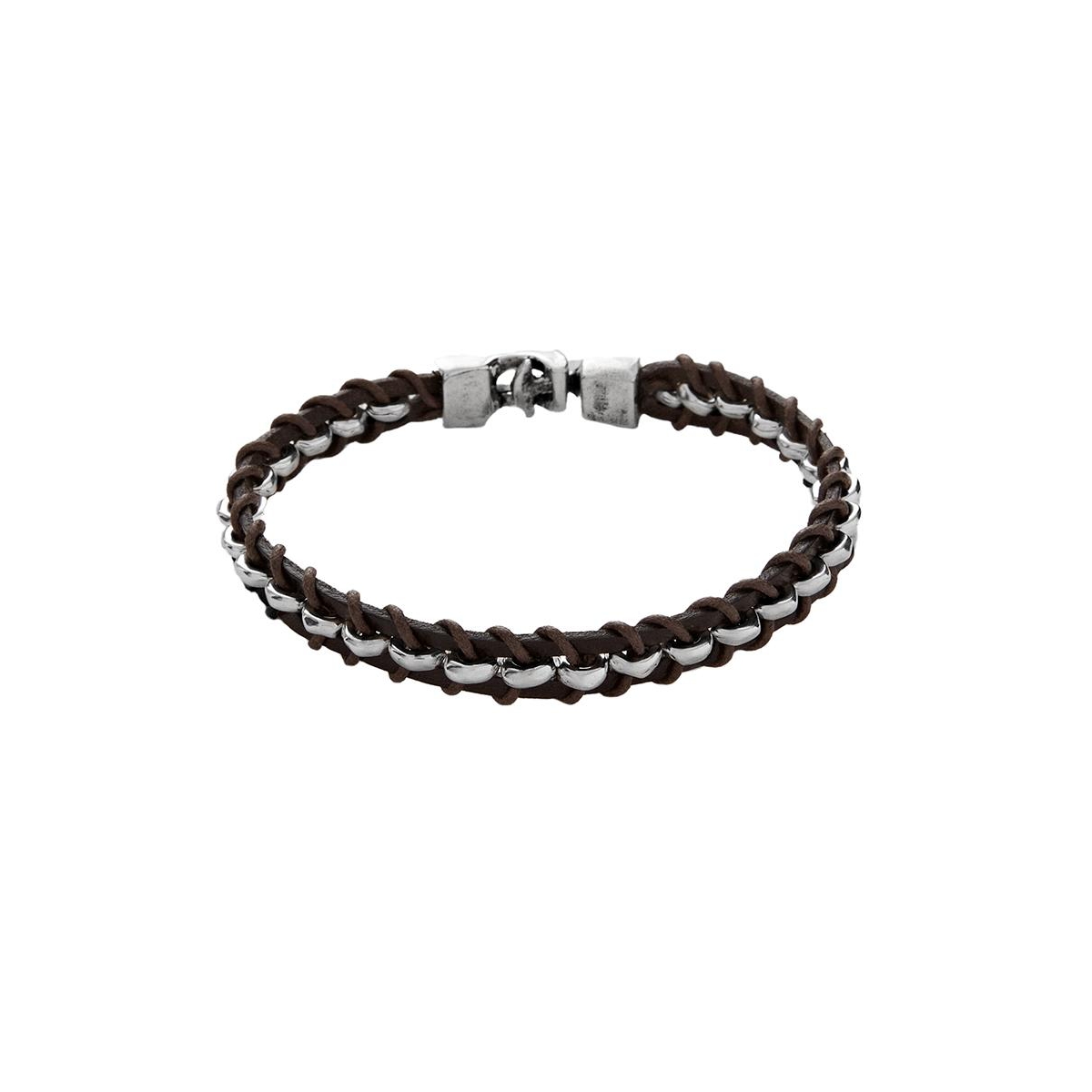 Click here for UNOde50 Sterling Silver Leather Hinge Clasp Bracel... prices