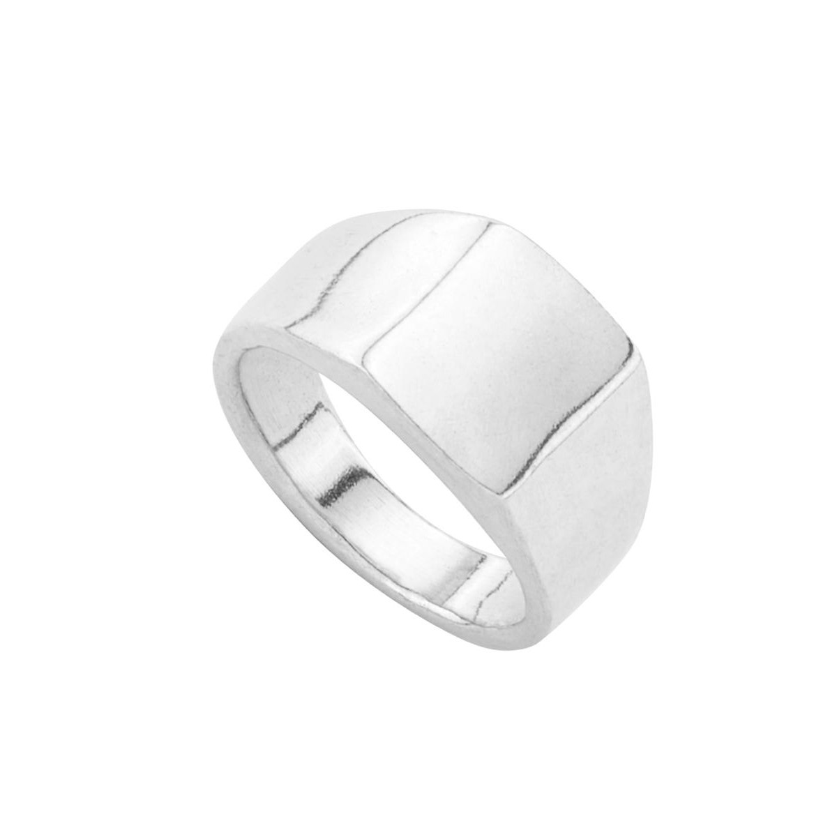 Click here for UNOde50 Sterling Silver Metal Square Surface Ring... prices