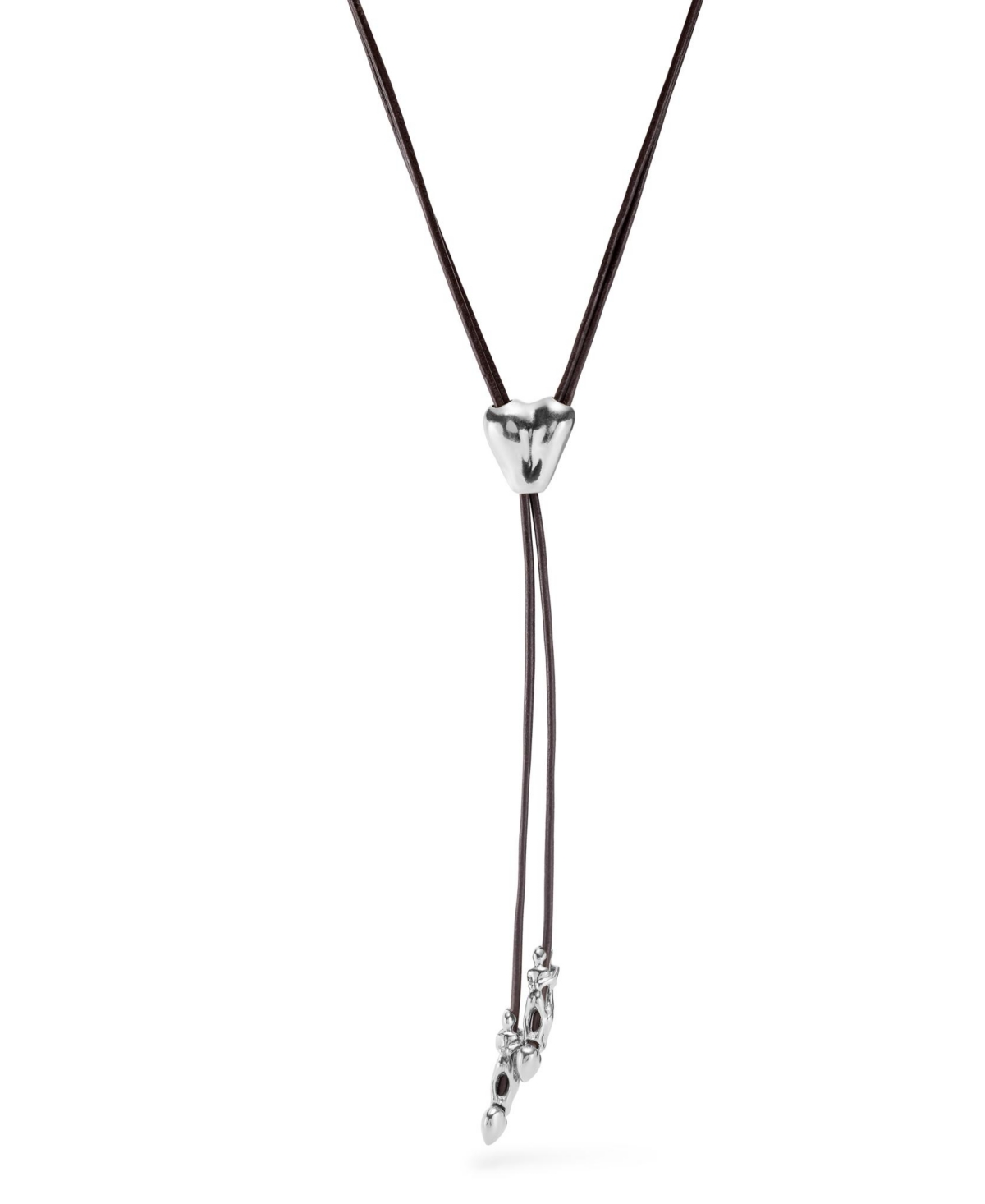 Click here for UNOde50 Leather and Metal Alloy Heart Necklace - S... prices