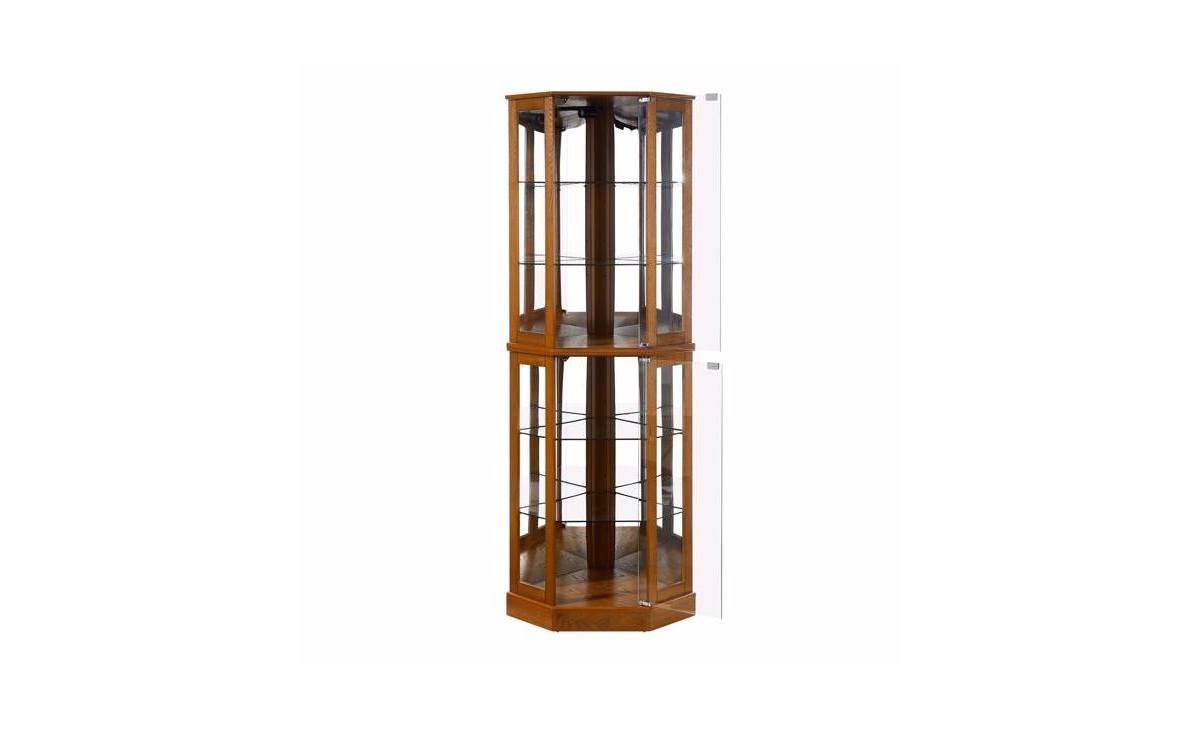 Click here for Slickblue 6-Shelf Corner Curio Display Cabinet wit... prices