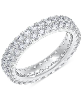 Diamond Double Row Eternity Ring (2 ct. t.w.) in Platinum, 14k White ...