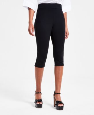 Bar III Women's Ponté-Knit Side-Zip Capri Pants, Exclusively at Macy's ...
