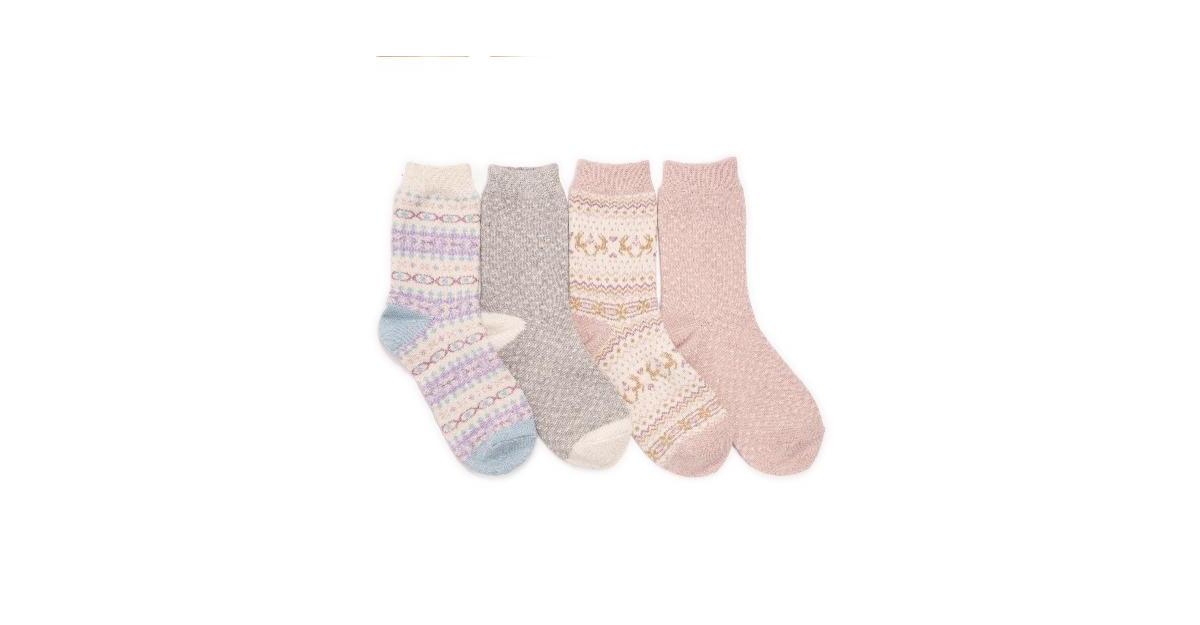 Click here for Muk Luks Womens 4 Pack Holiday Boot Socks - Dreame... prices