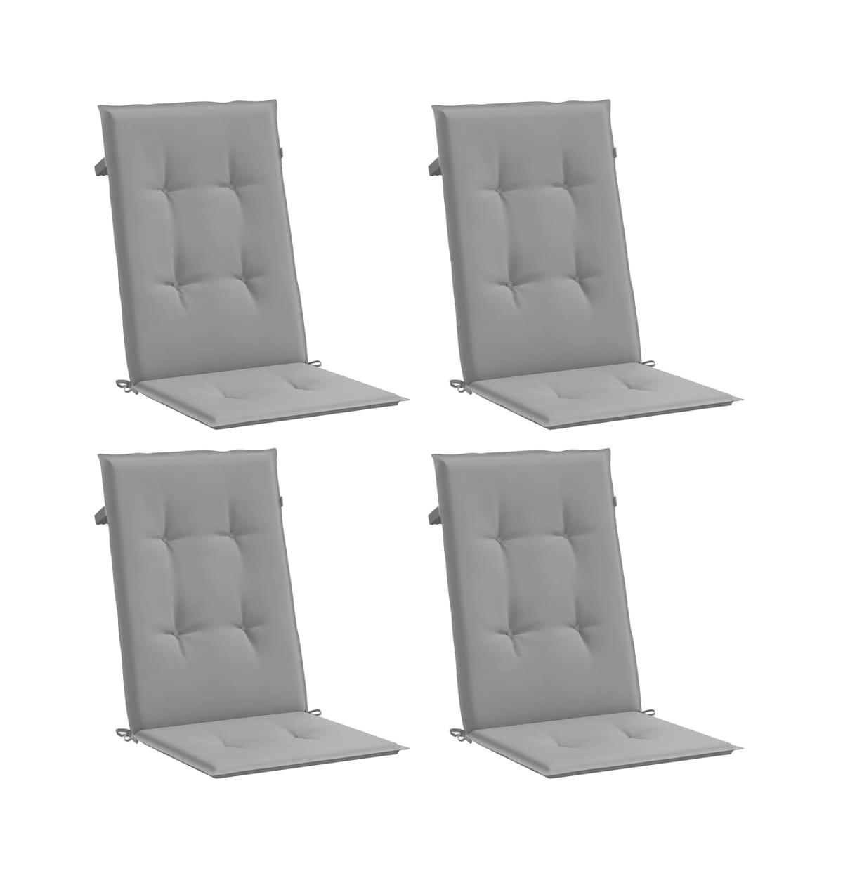 Click here for vidaXL Garden Highback Chair Cushions 4 pcs Gray 4... prices