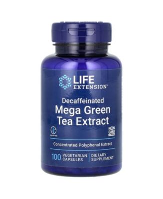 Life Extension Mega Green Tea Extract Decaffeinated - 100 Vegetarian ...