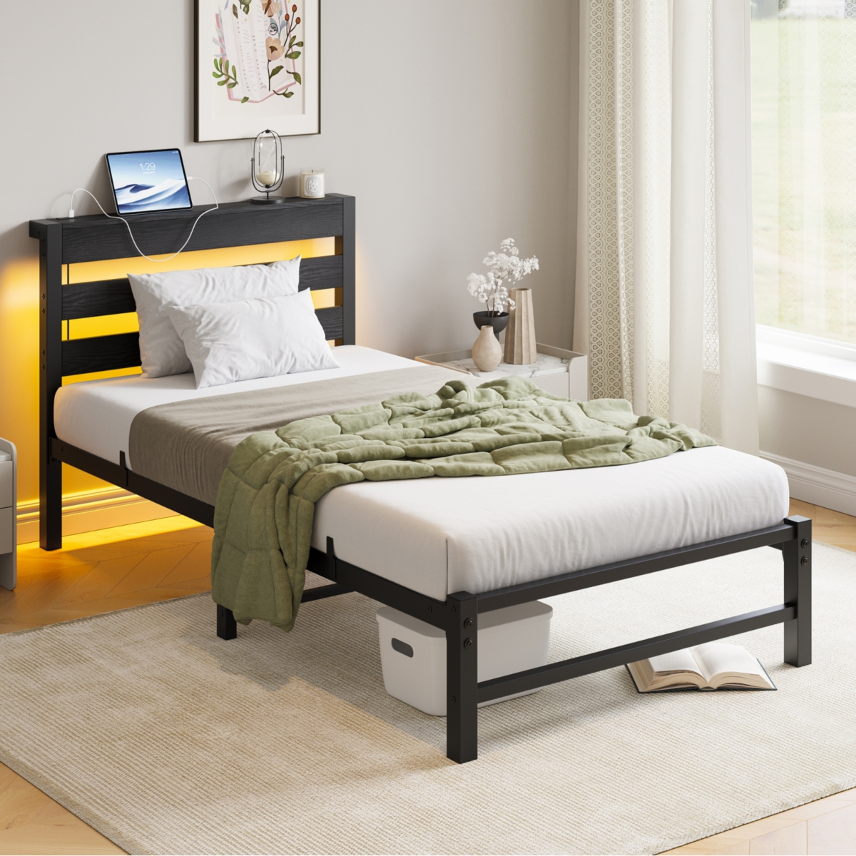 Click here for Streamdale Furniture Heavy-Duty Platform Bed Frame... prices