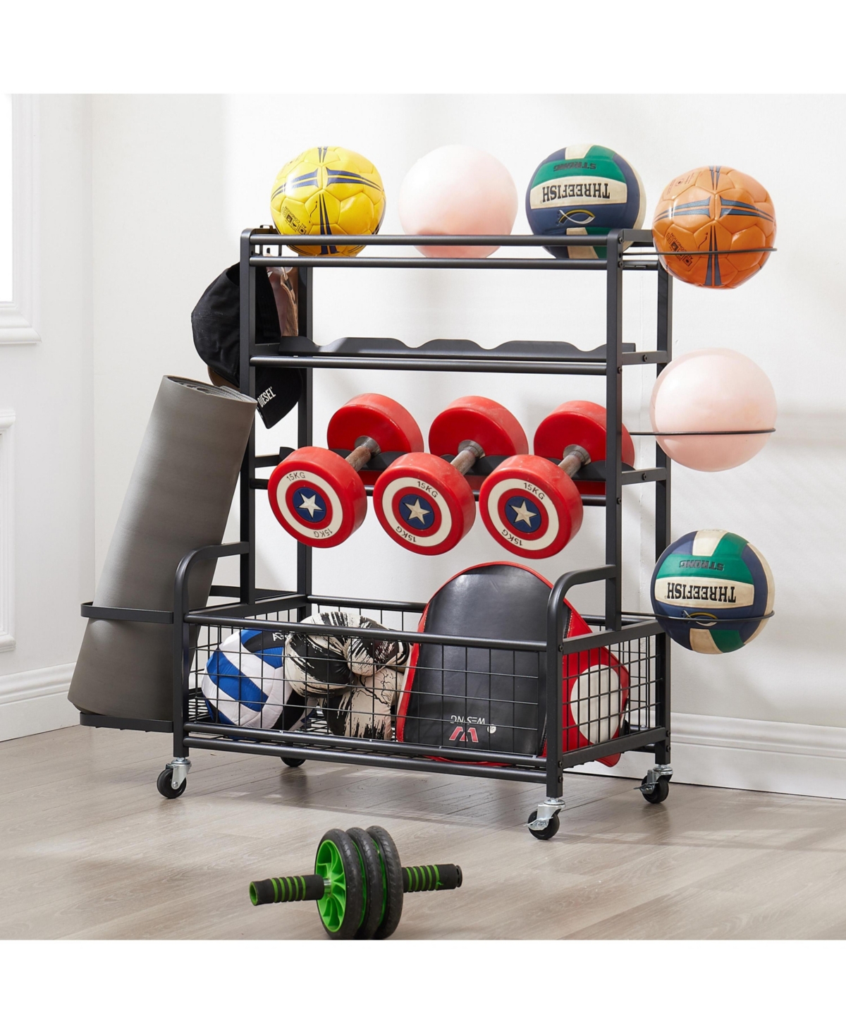 Click here for Streamdale 4-Tier Metal Sports Gear Organizer with... prices