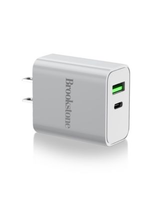 Brookstone PD 20W Fast Charging 2 Port Universal Wall Charger - Macy's