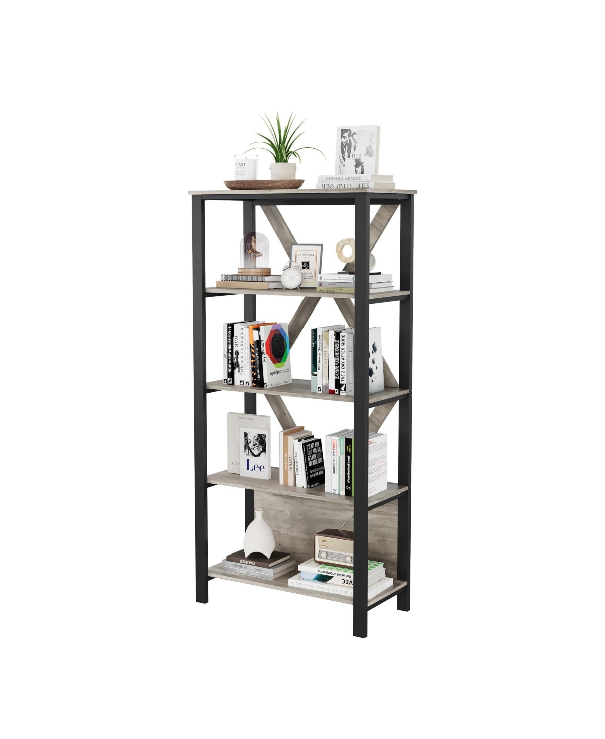 Click here for gaomon 5 Tier Bookshelf with Led Lights  Bookcase... prices