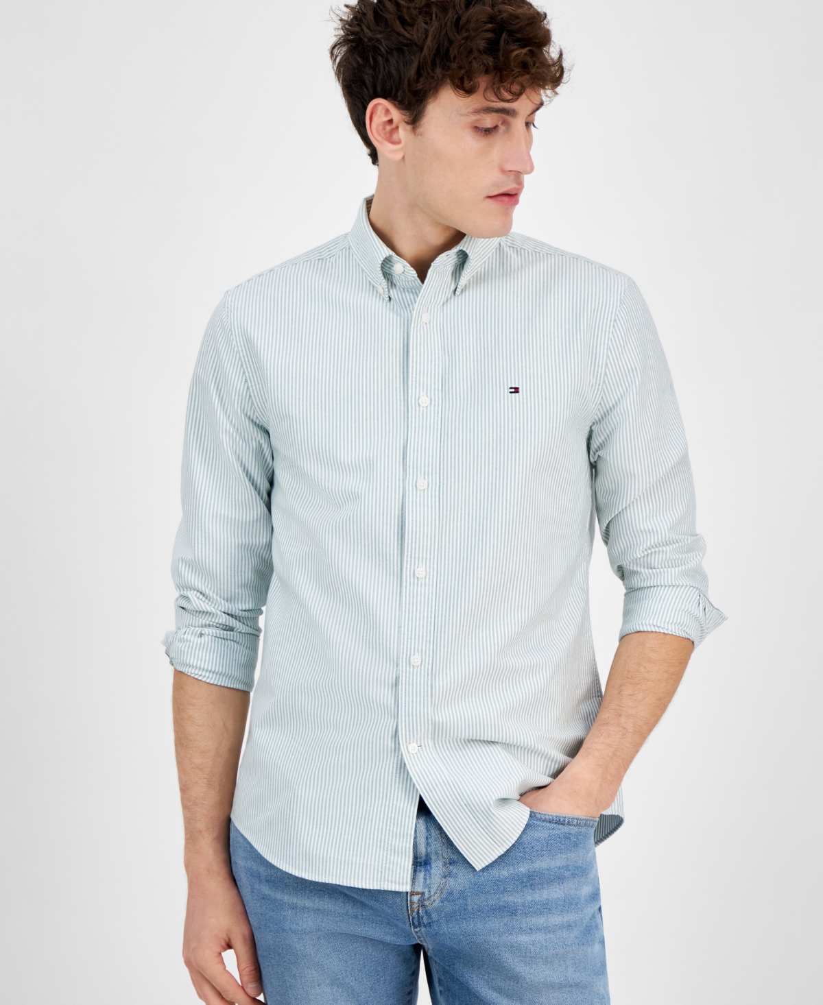 Click here for Tommy Hilfiger Mens Regular-Fit Striped Heritage O... prices