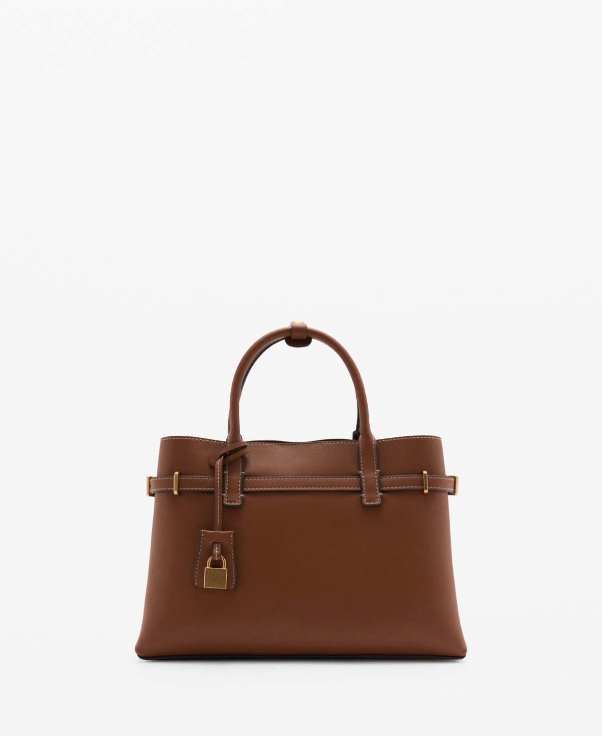 Click here for Mango Womens Padlock Detail Shopper Bag - Leather prices