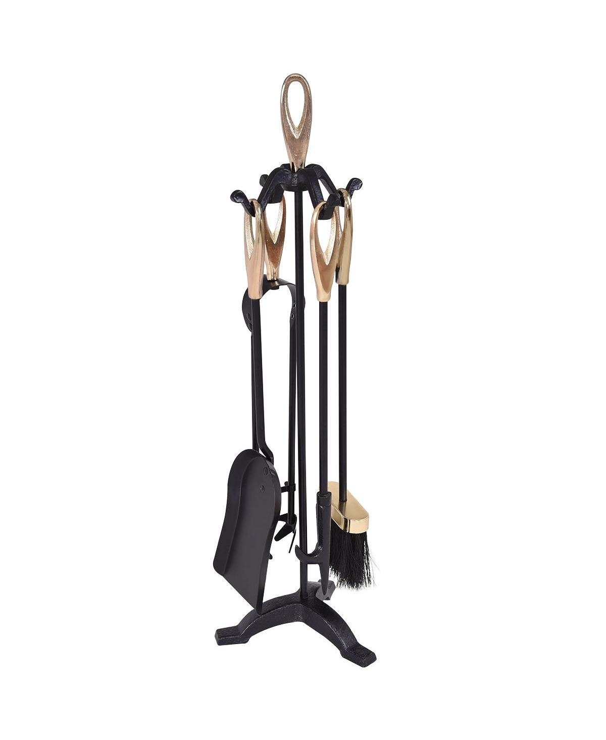 Click here for Sugift 5 Pieces Stylish Gold Iron Fireplace Tools... prices