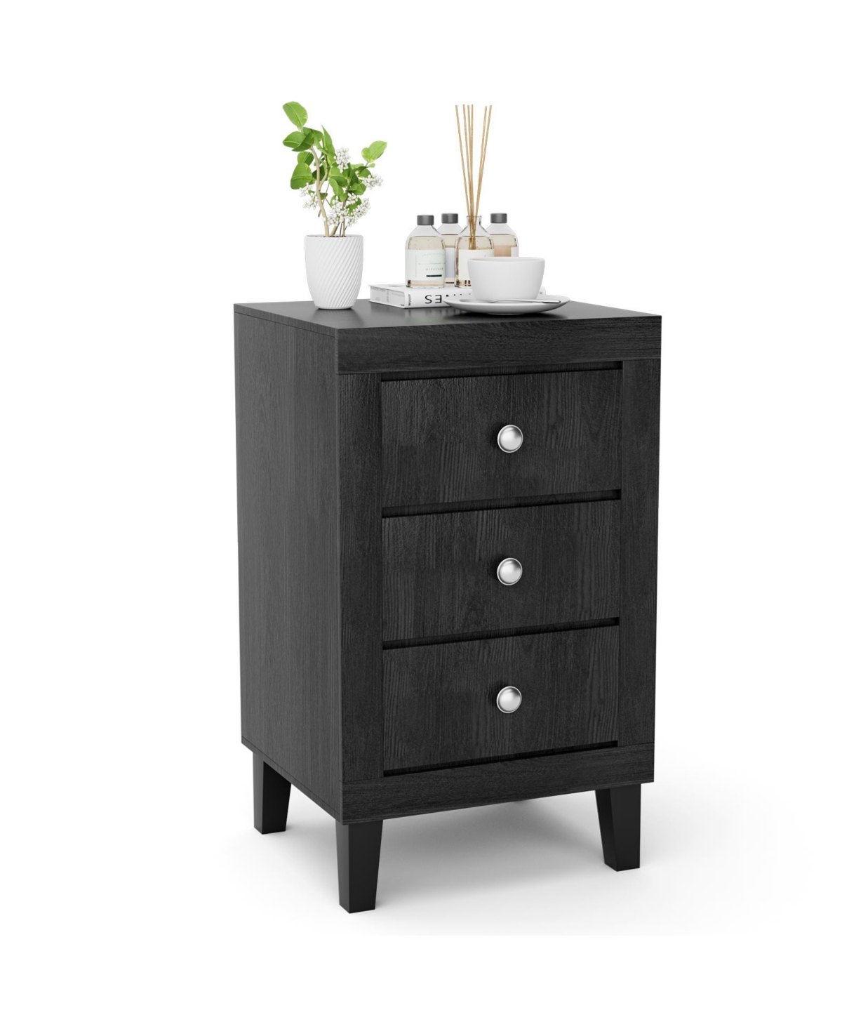 Click here for Sugift Modern Nightstand with 3 Drawers for Bedroo... prices