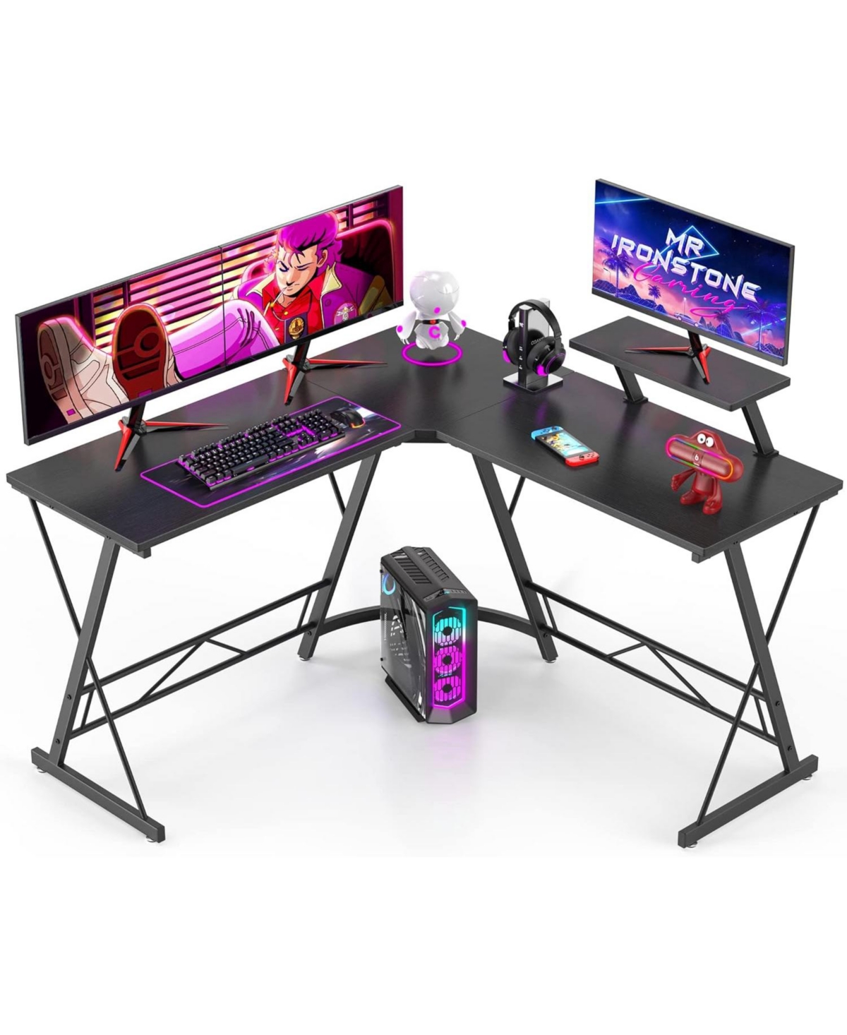 Click here for Mr Ironstone L-Shaped Desk 50.8 Computer Corner De... prices