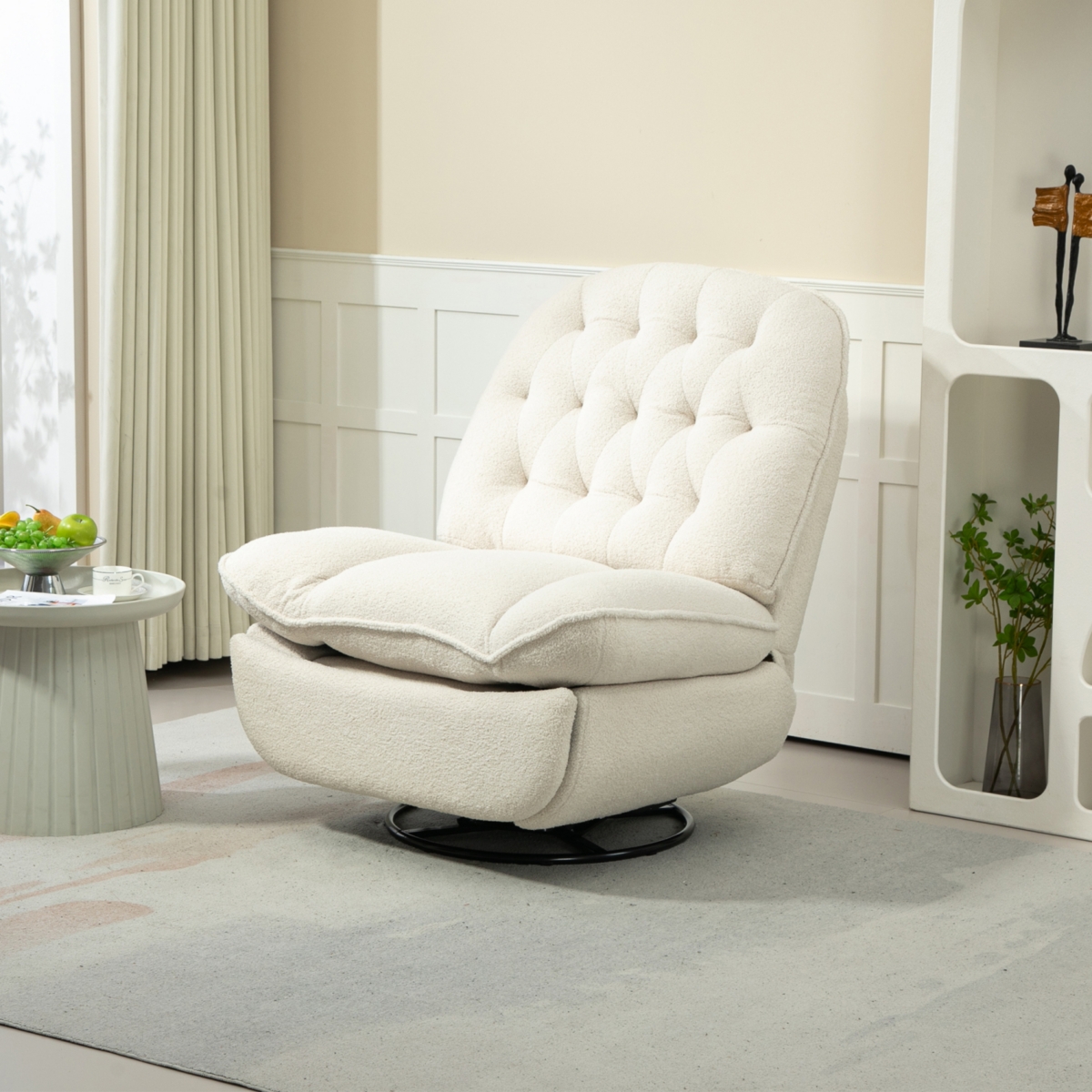 Click here for Streamdale Adjustable Chenille Recliner with Swive... prices