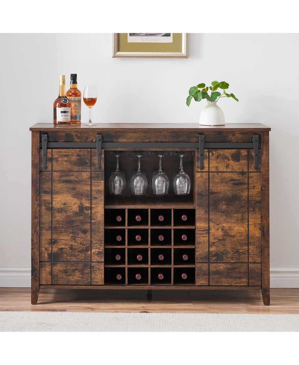 Click here for gaomon Farmhouse Coffee Bar Cabinet with Storage... prices