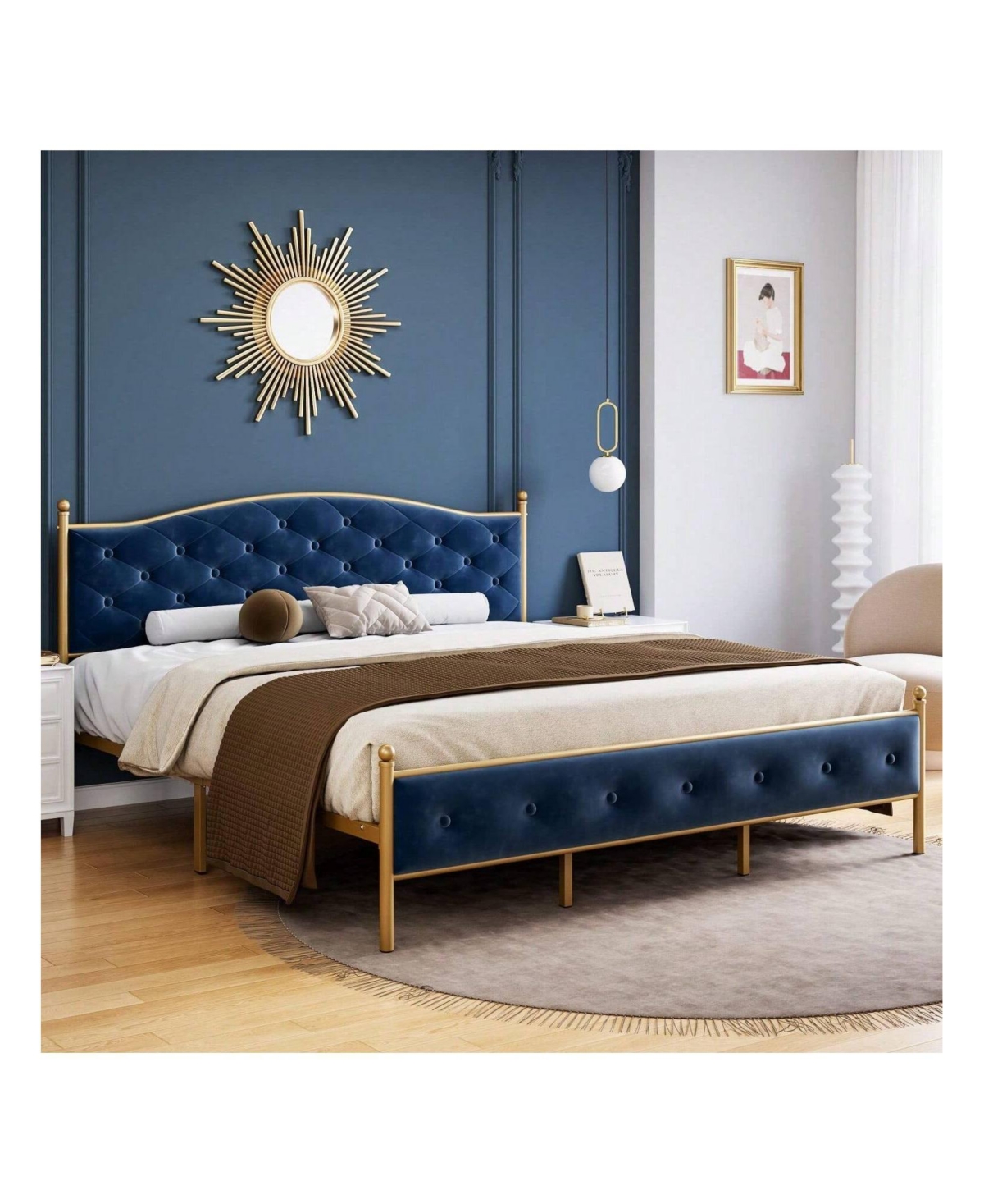 Click here for gaomon Full/Queen/King Size Upholstered Bed Frame... prices